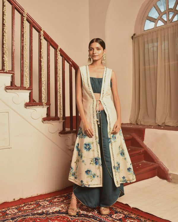 Cowl Neck Bib Set – Prashant Chaurasiya Atelier